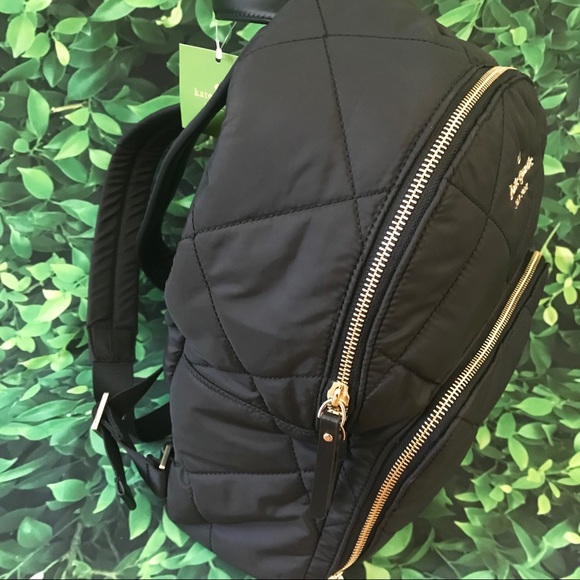 kate spade | Bags | Kate Spade Watson Quilted Hartley Black Backpack ...